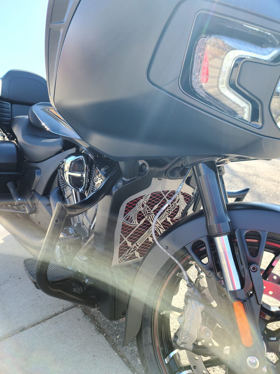 Weapons Silvidillo Radiator Cover with Black Screen for Indian Challen ...