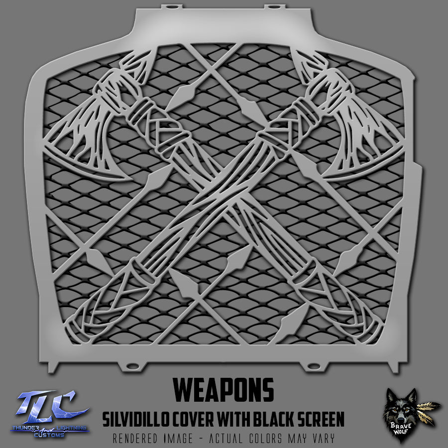 Weapons Silvidillo Radiator Cover with Black Screen for Indian Challen ...